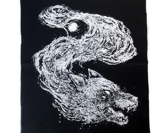 Wolf Back Patch, Wolf, Back Patch, Patch, Patches, Wolf Patch, Black ...
