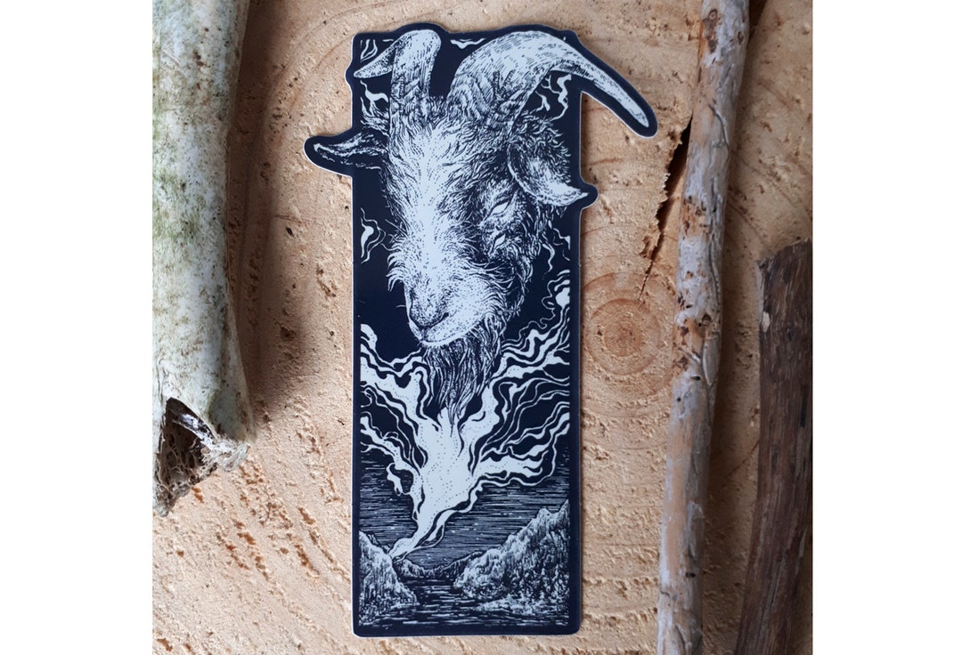 Fjord Goat Vinyl Sticker - Runes - Nordic - Etsy