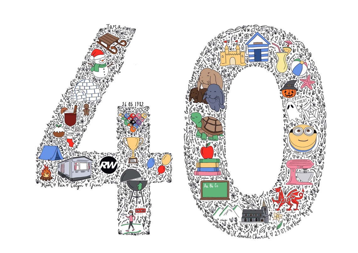 A4 Doodle With Colour Pops-please See Description Below for Details to ...