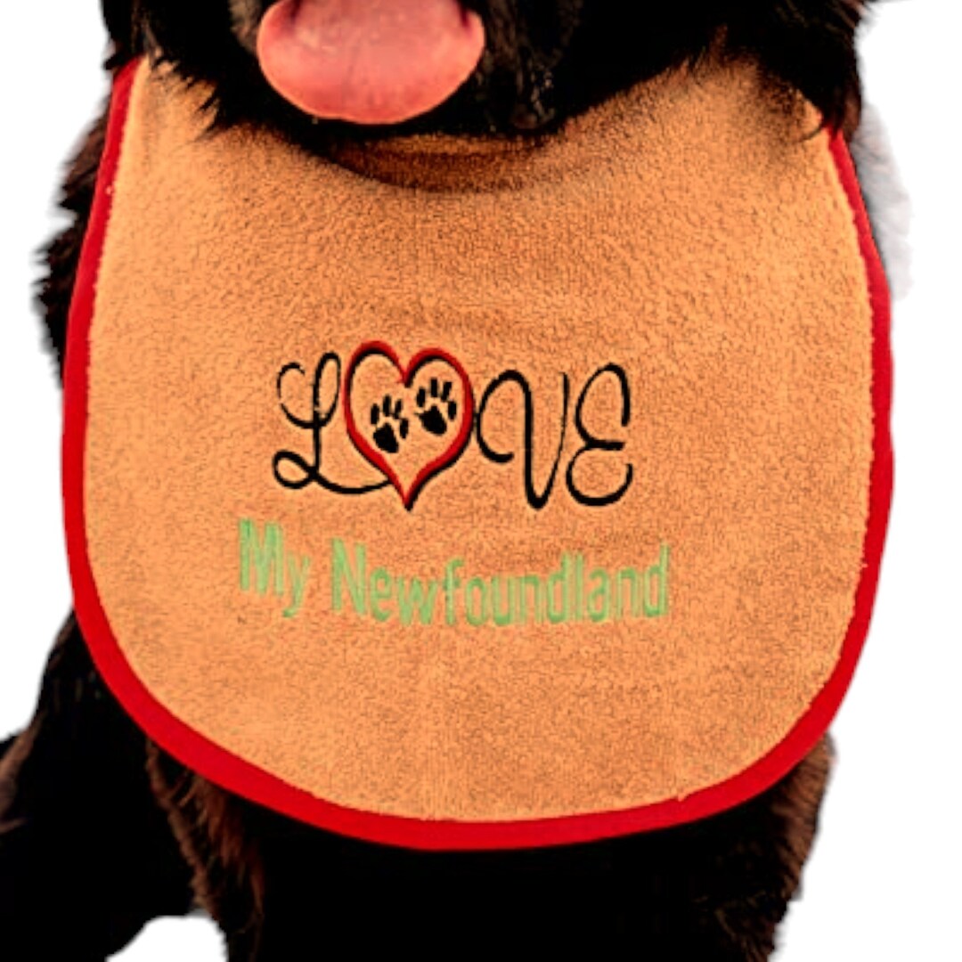 Unique Dog Breed Personalized Drooling Bib - Elegant Design and Super ...