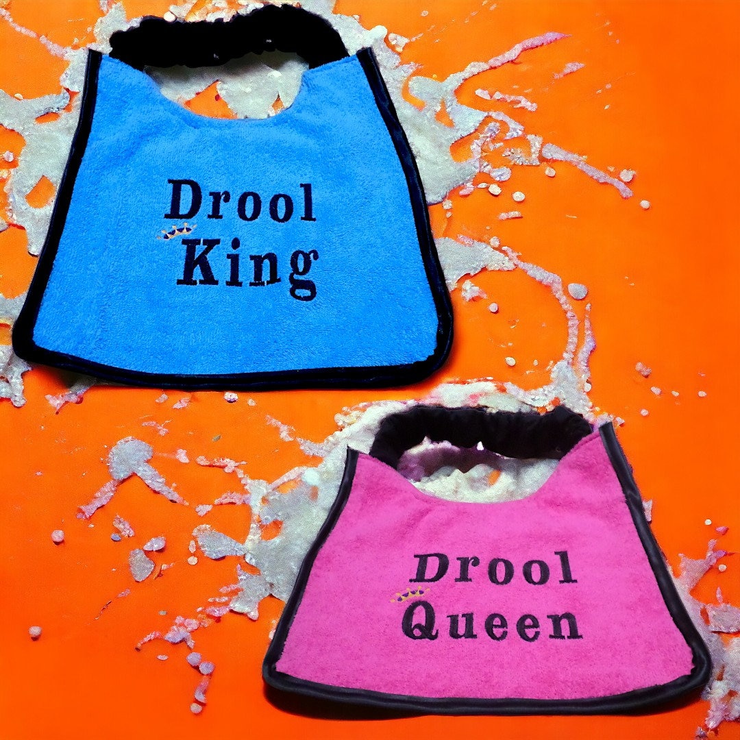 Dog Slobber Bib 'drool Queen/king ' Super Cute & Comfortable ...