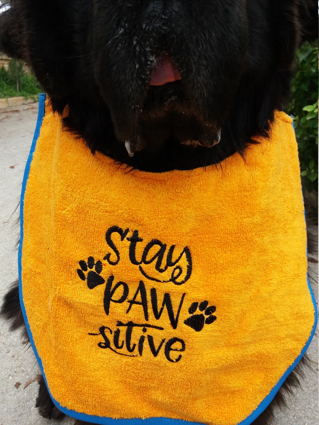 Personalized Big Dog Slobber Bib - Super Comfortable, Absorbent and ...