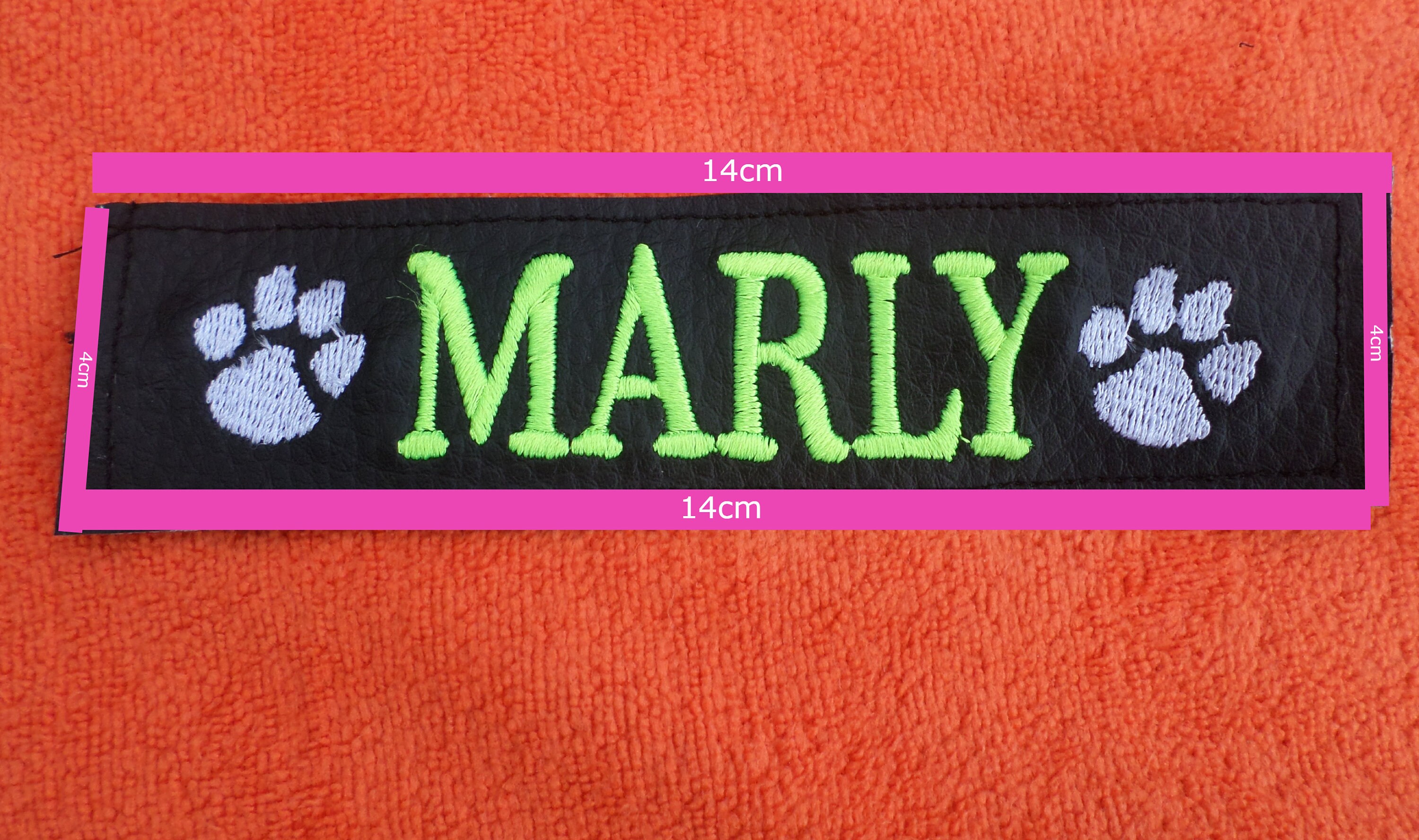 Personalized Dog Harness Label Set: Embroidered Name, Waterproof Faux ...