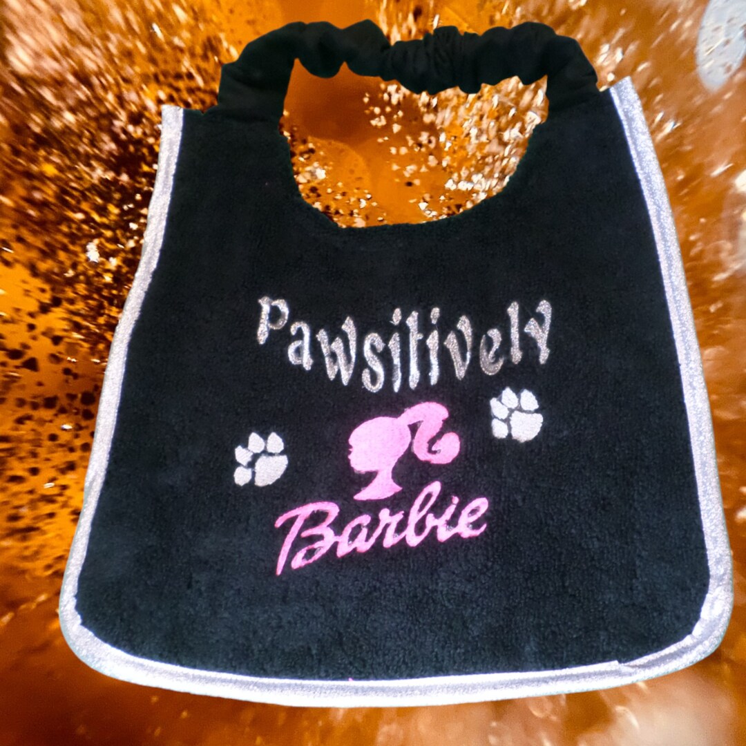 Pawsitively Barbie Dog Drooling Bib - New Exclusive Design - Fully ...