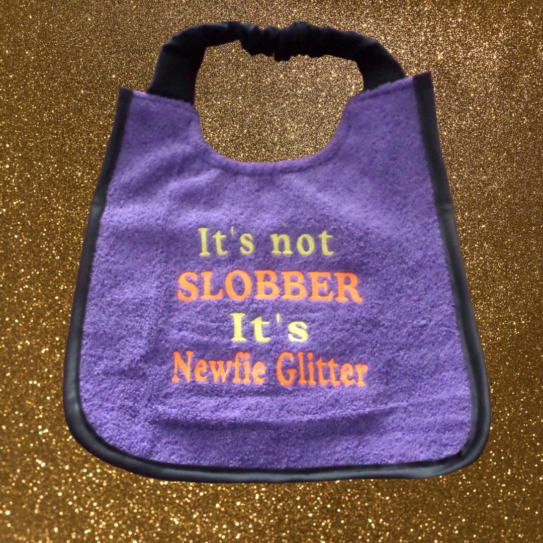 Dog Slobber Bib 'newfie Glitter' Super Cute & Comfortable - 2 Coloured ...