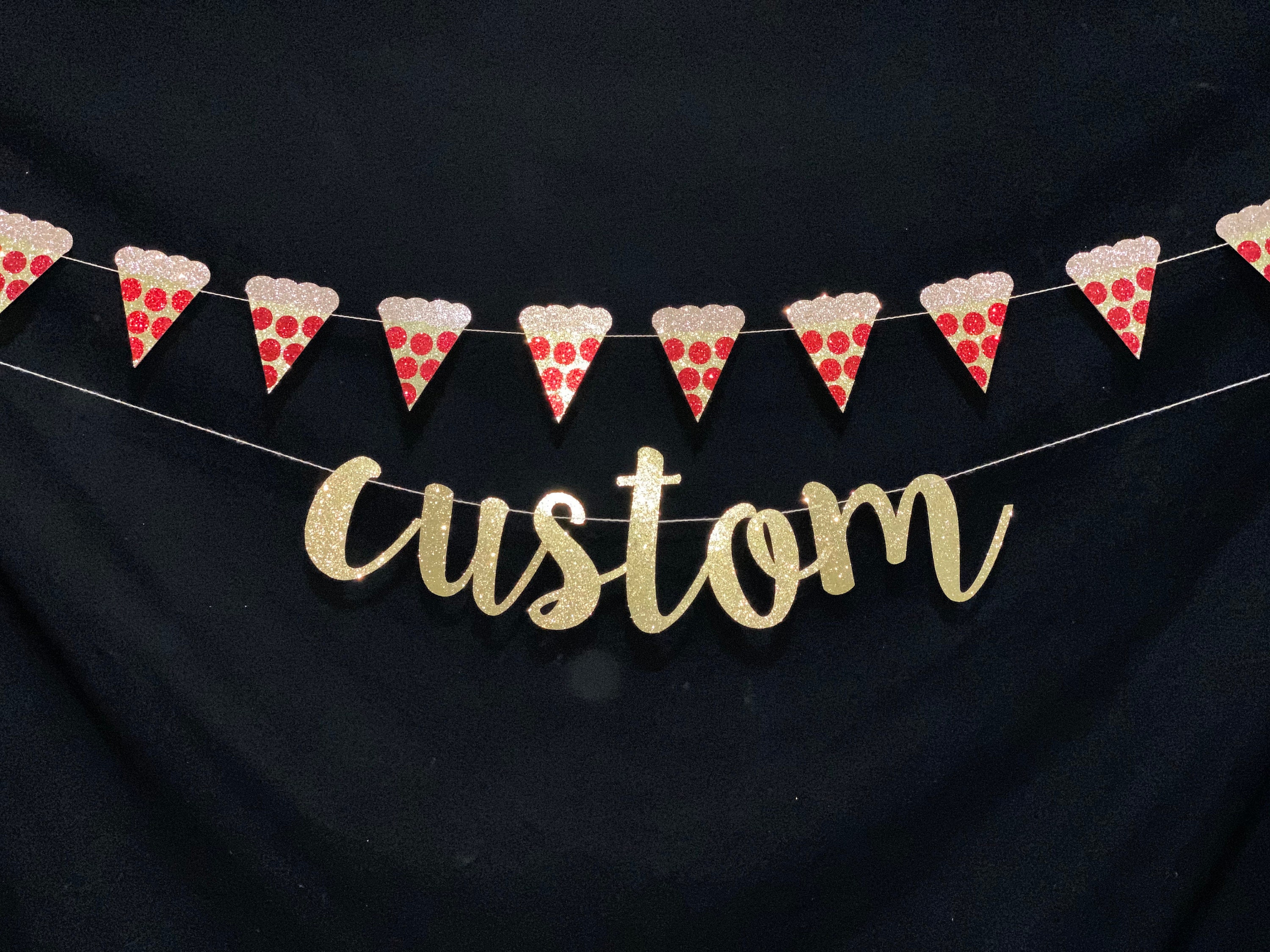 Pizza Banner Pizza Custom Banner Pizza Garland | Etsy