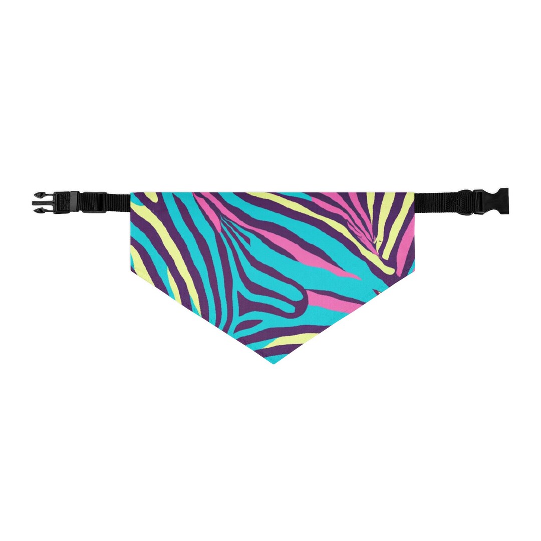 Zebra Print Pet Bandana Collar - Etsy