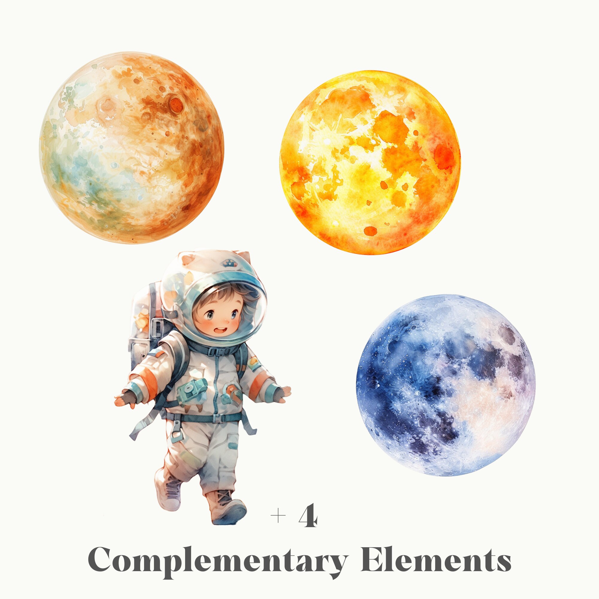 Galactic Watercolor Alphabet Space Themed Letters, Nursery Decor ...