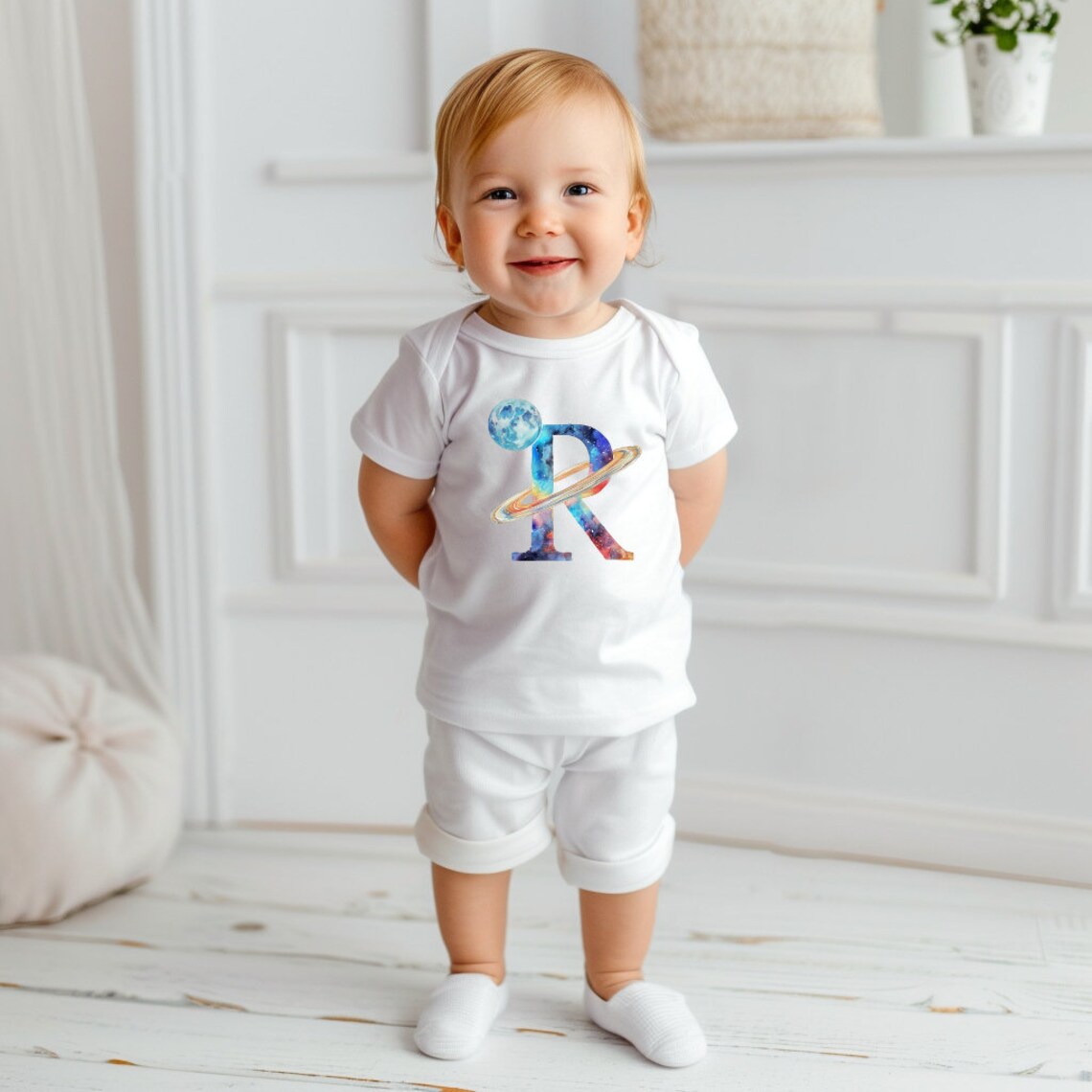 Galactic Watercolor Alphabet - Space Themed Letters, Nursery Decor ...