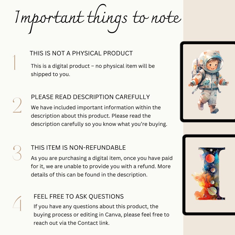 Galactic Watercolor Alphabet Space Themed Letters, Nursery Decor ...