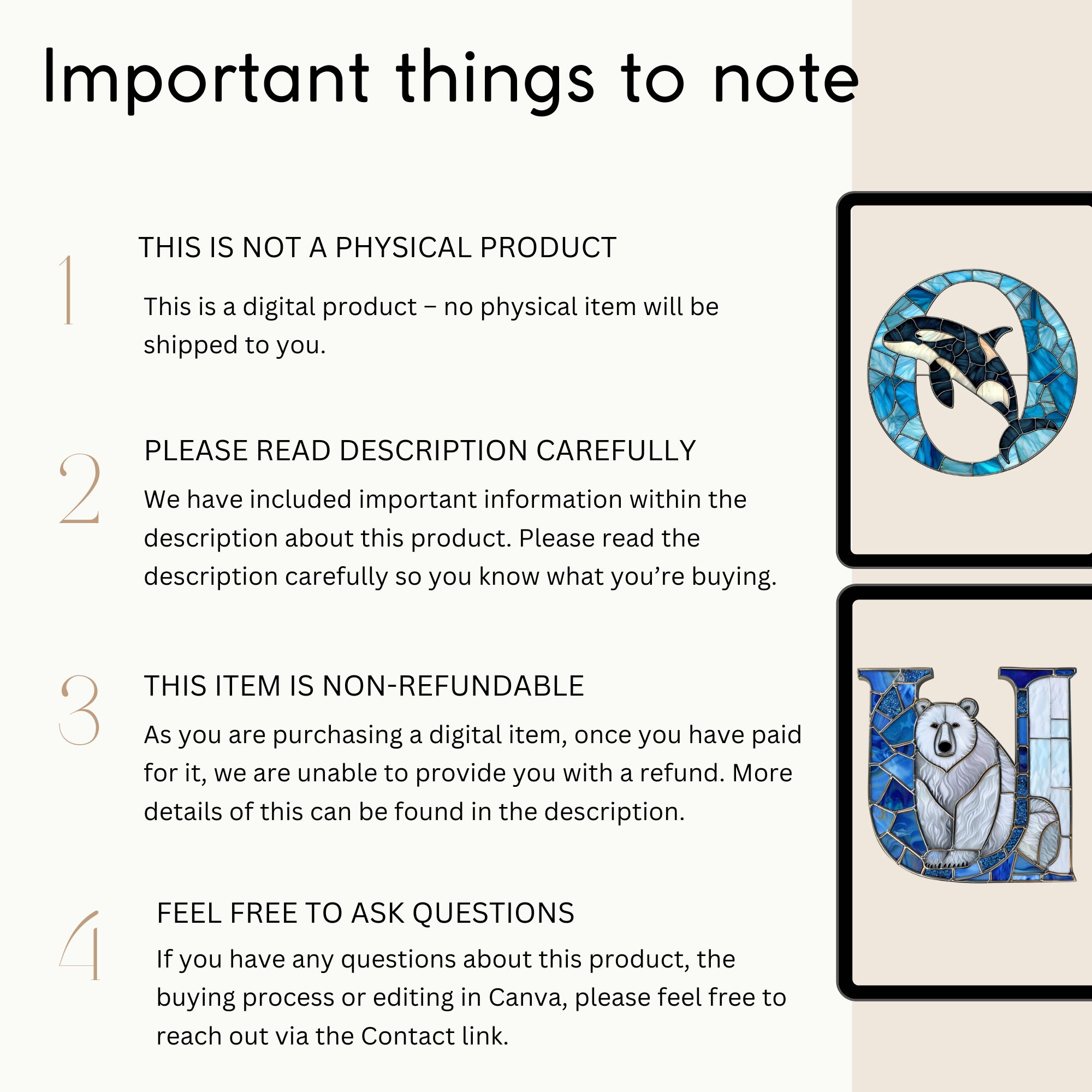 Stained Glass Alphabet PNG - Arctic Digital ABC Clipart for Crafts ...