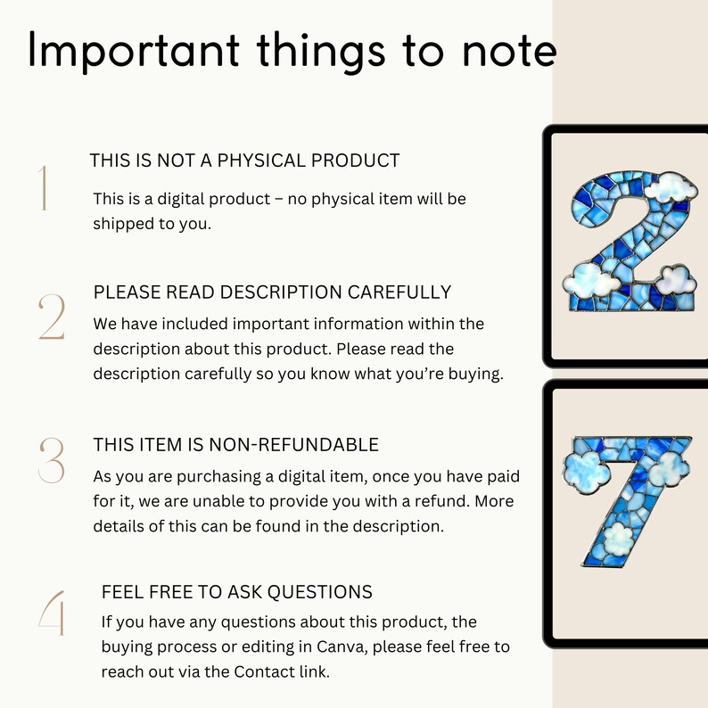 Blue Cloud Stained Glass Number PNG, Digital Download, Unique House ...