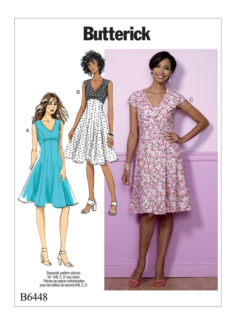 Butterick 6448 Pattern Misses' Fit-and-flare - Etsy