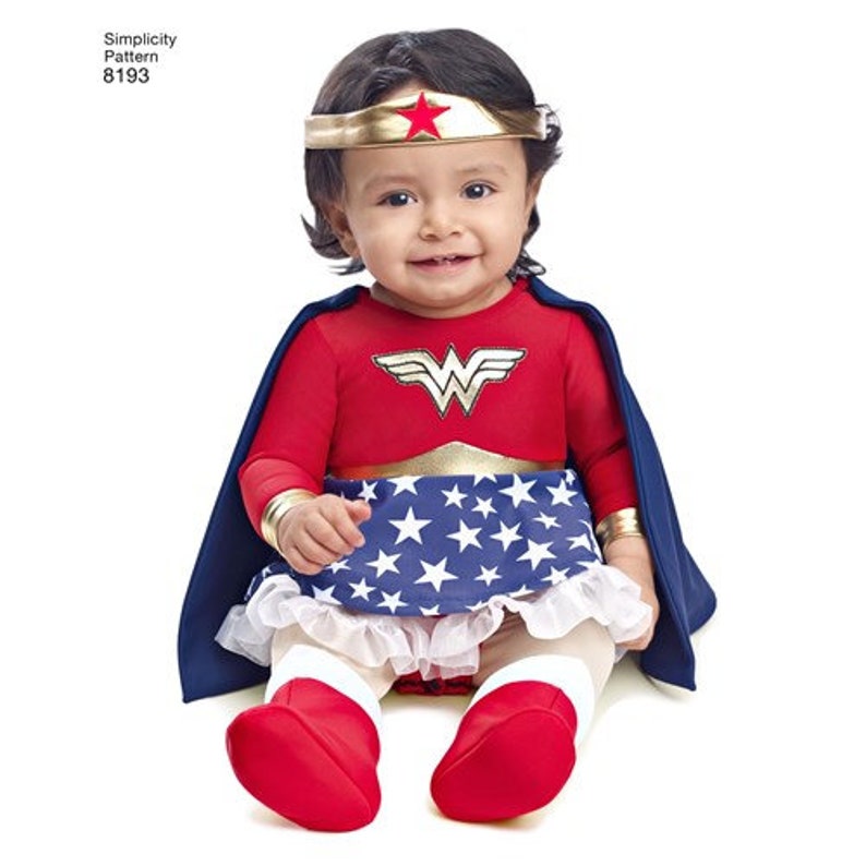 Simplicity 8193 Pattern DC Comics Babies' Superhero - Etsy