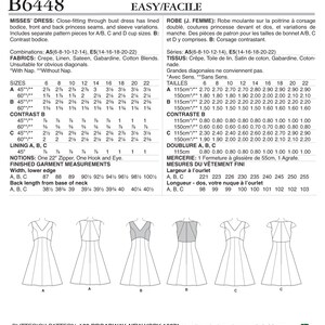 Butterick 6448 Pattern Misses' Fit-and-flare - Etsy