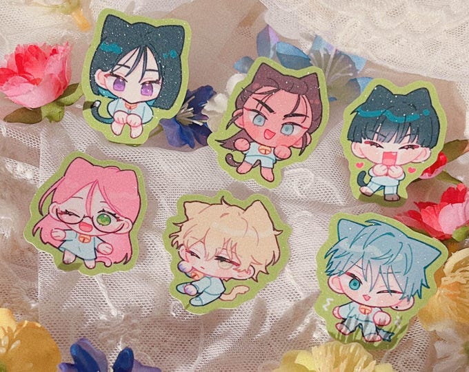 Alien Stage Glitter Stickers - Etsy