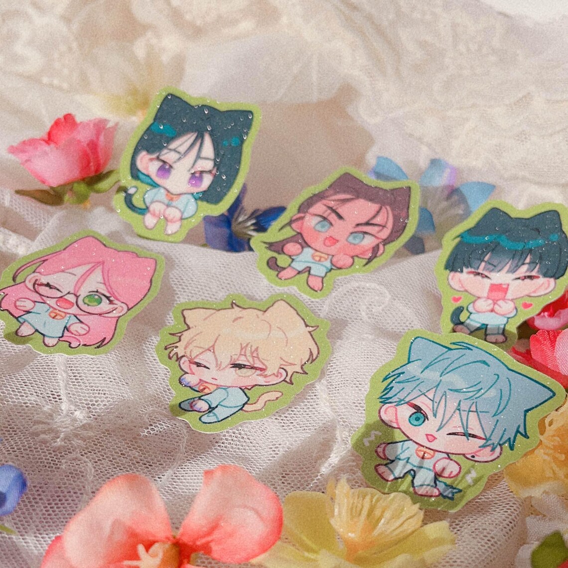 Alien Stage Glitter Stickers - Etsy