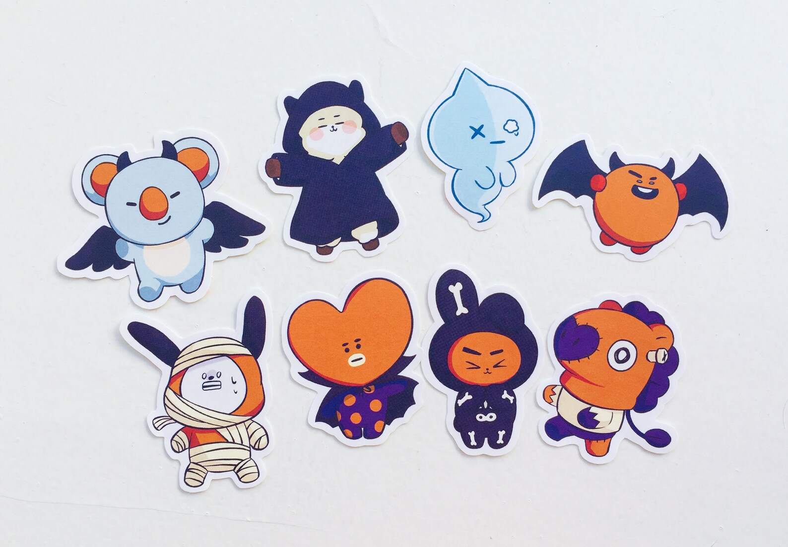 BT21 Halloween Sticker Set | Etsy