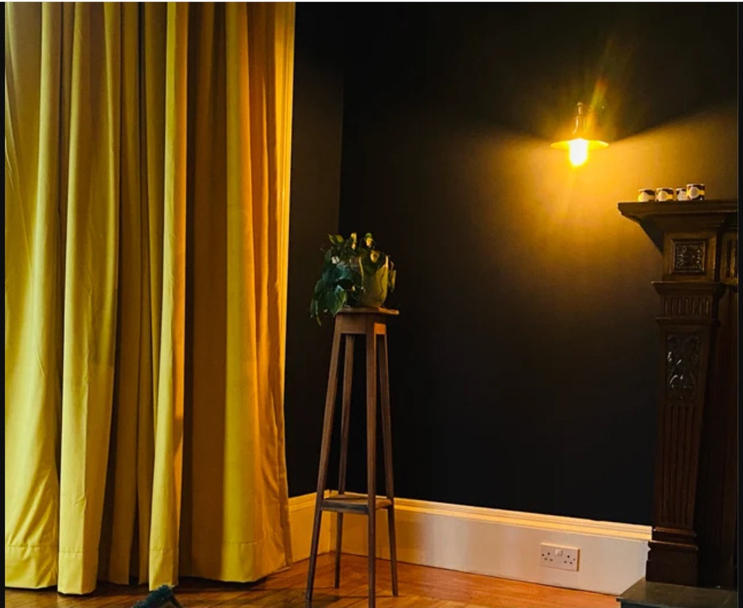 Mustard Velvet Curtains Drapes Custom Grommet Drapes Mustard Golden ...