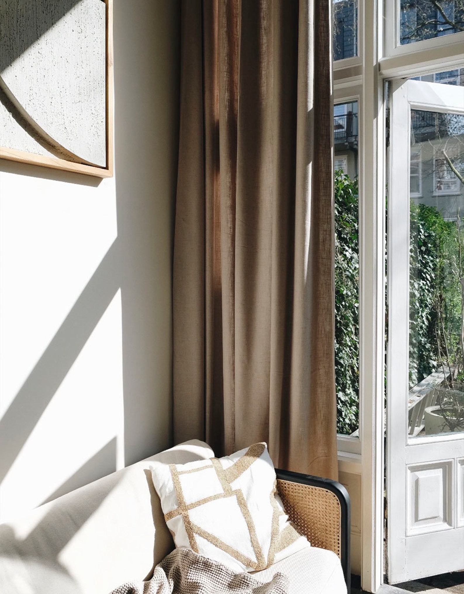 Linen Curtains Natural Sand Cotton Curtains With Linen Texture - Etsy ...