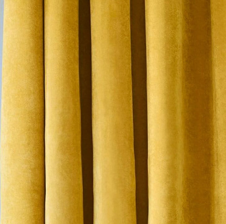 Mustard Velvet Curtains Drapes Custom Grommet Drapes Mustard Golden ...