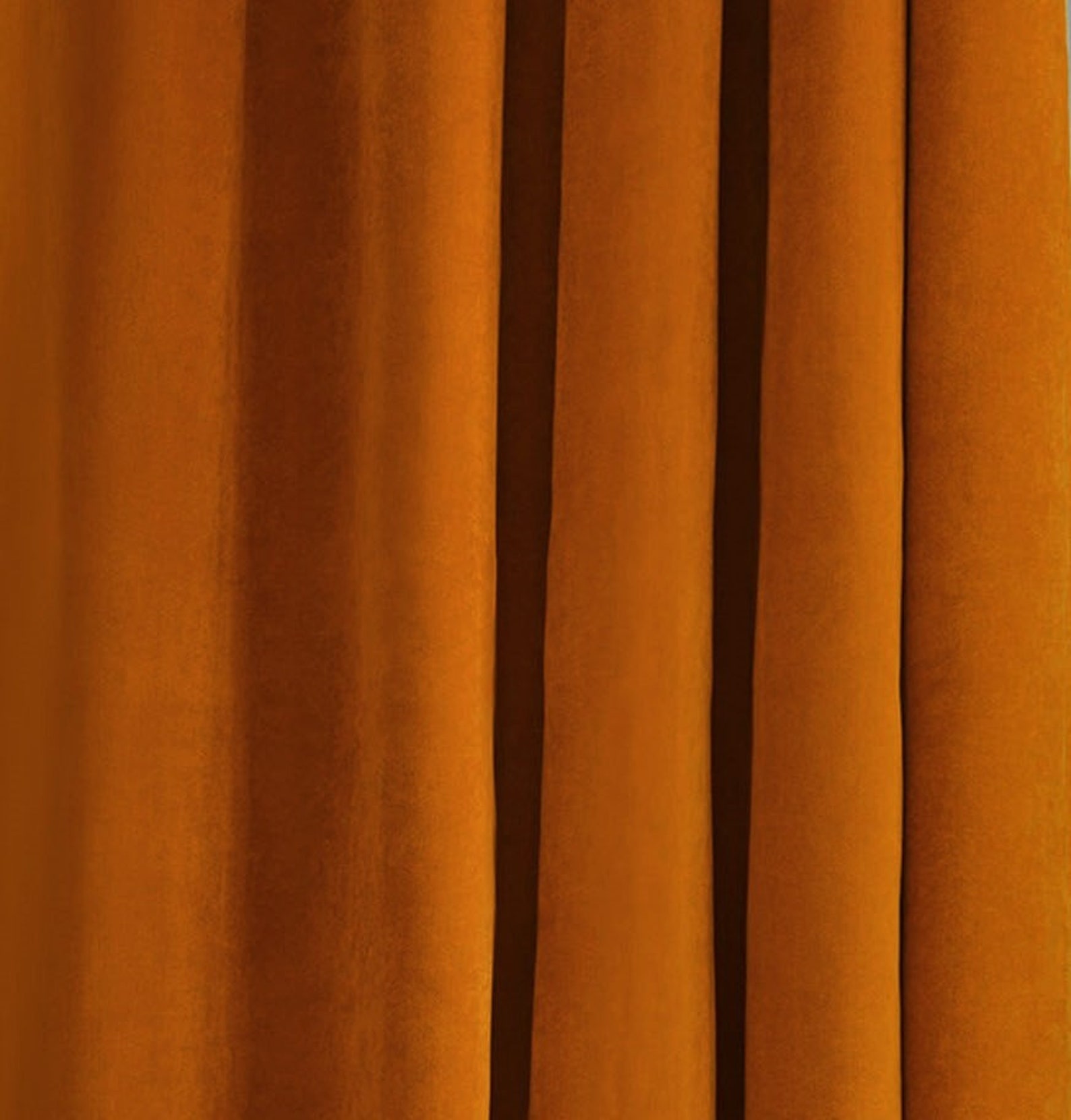 Handmade Rusty Orange Velvet Curtains Drapes Custom Dusty Orange Velvet ...