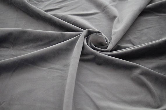 Premium Soft Dark Grey Velvet Curtains Drapes Custom for Living Room ...