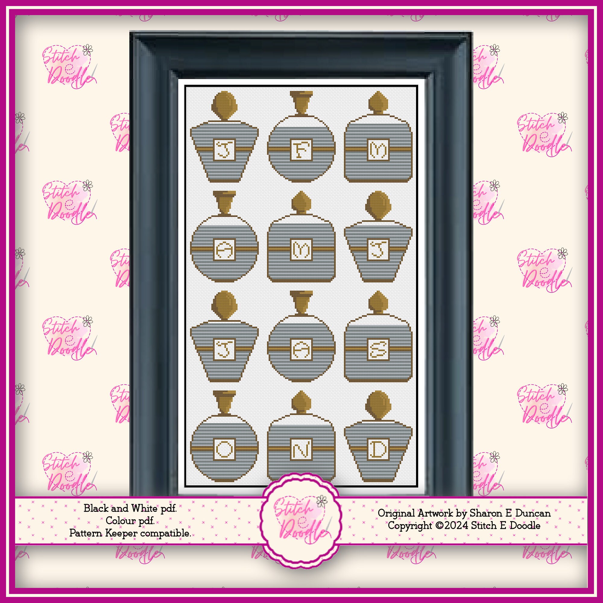 Perfume Bottle Temperature Chart: Pattern Keeper Compatible (PDF Chart ...
