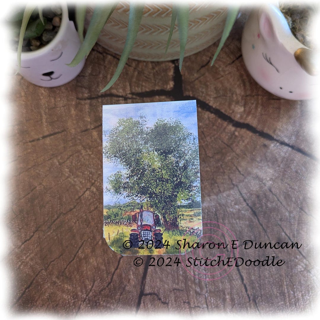 Little Red Tractor Double Sided Laminated Magnetic Bookmark. Original ...