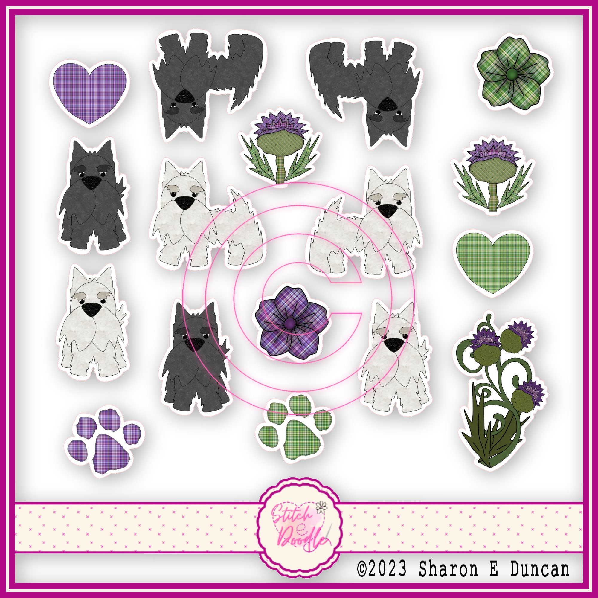 TINY TERRIERS Glossy Vinyl Sticker Packs. 17 Stickers per Pack. Cute ...