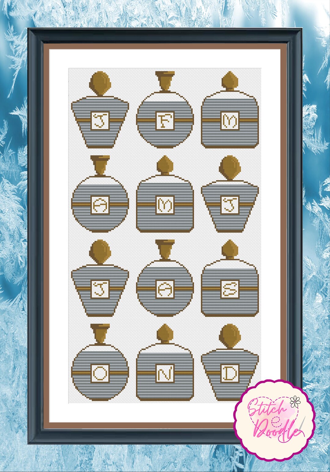 Perfume Bottle Temperature Chart: Pattern Keeper Compatible (PDF Chart ...