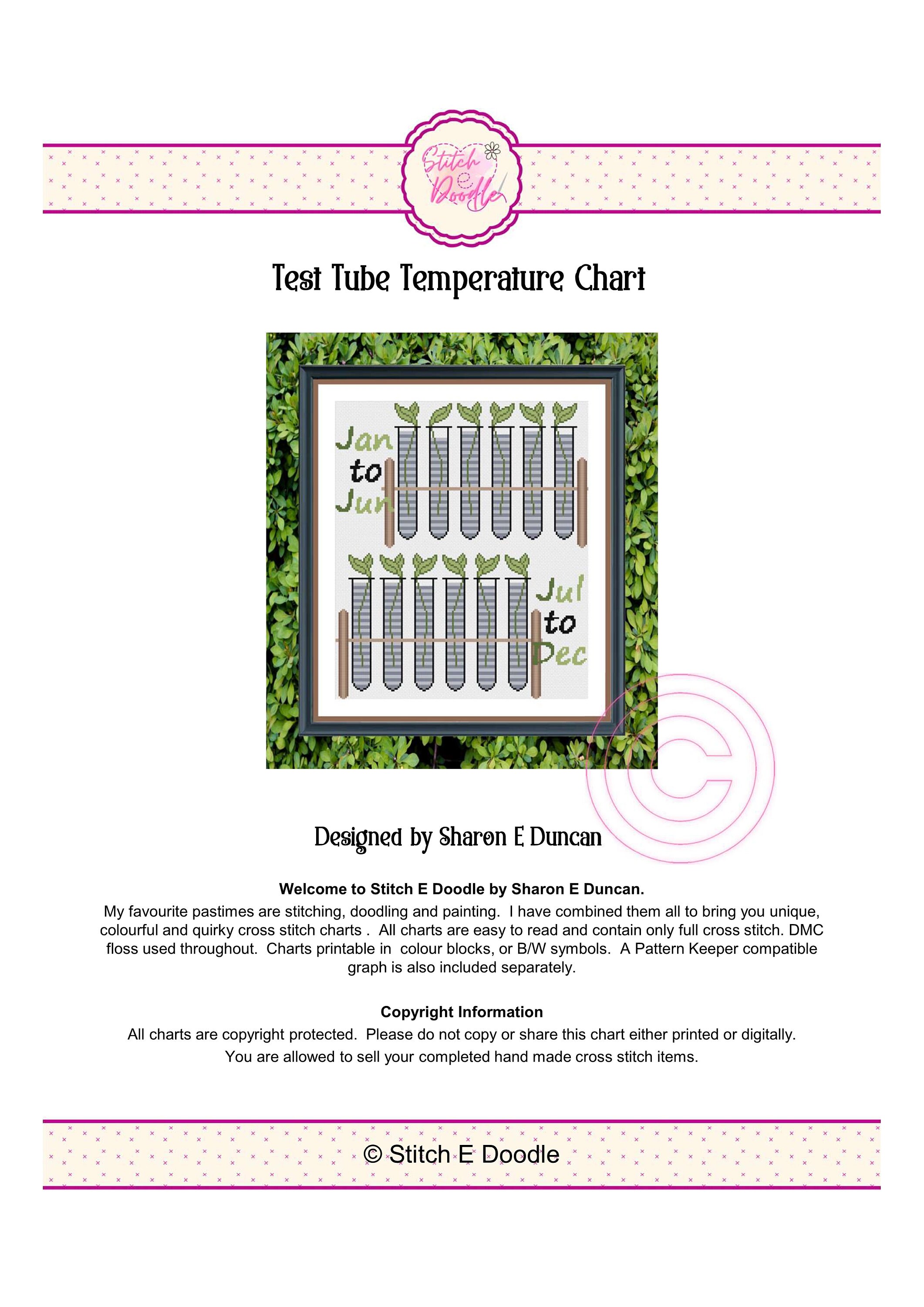 Test Tube Temperature Chart. Includes Printable Temperature - Etsy