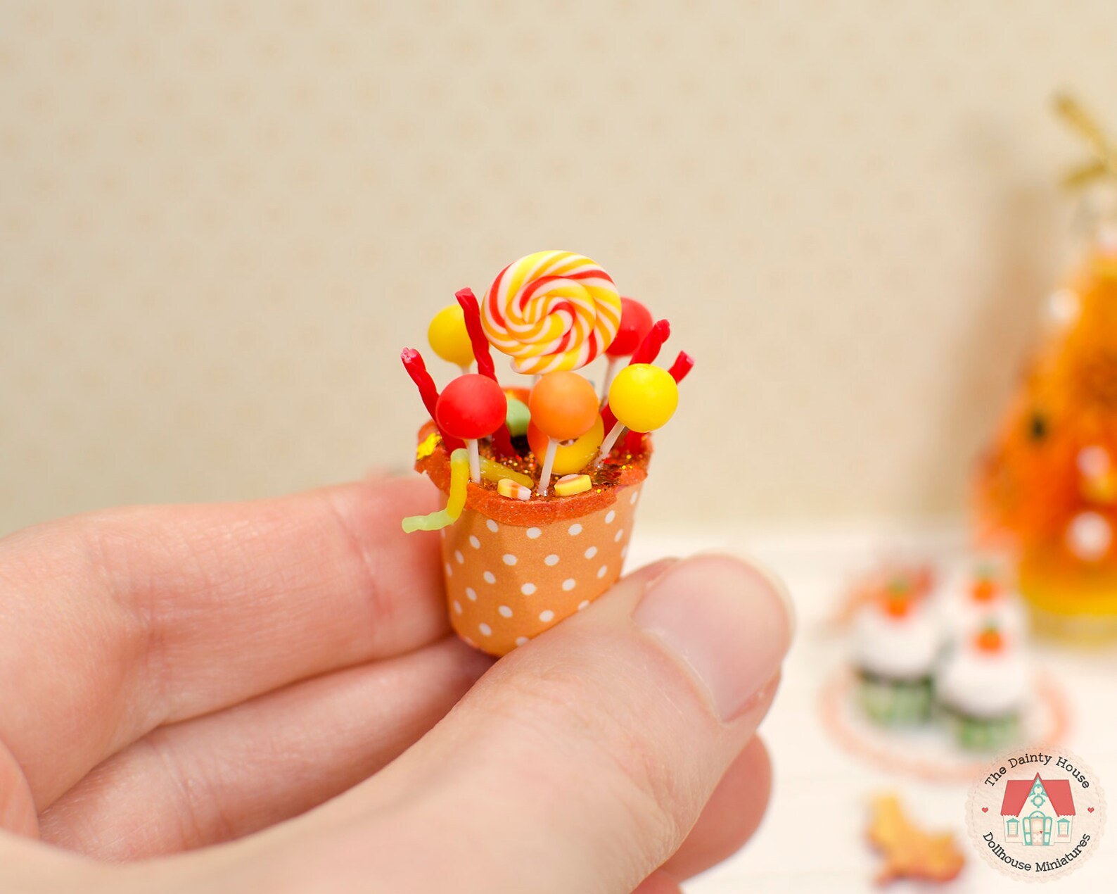 1:12 Candy Bucket Halloween Miniature Lollipop Candy - Etsy