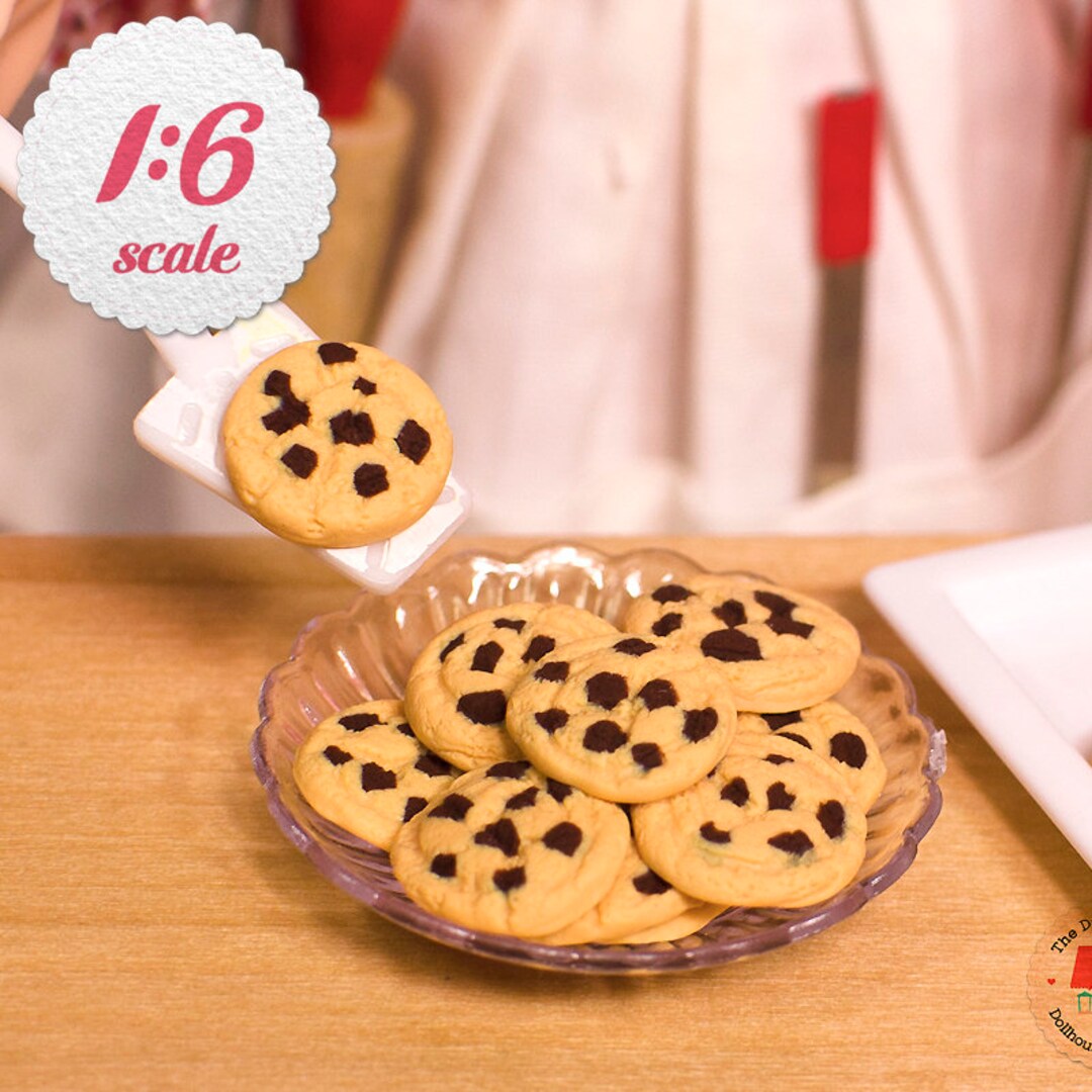 1:6 Scale Miniature Chocolate Chip Cookies 6pc Cookies for - Etsy