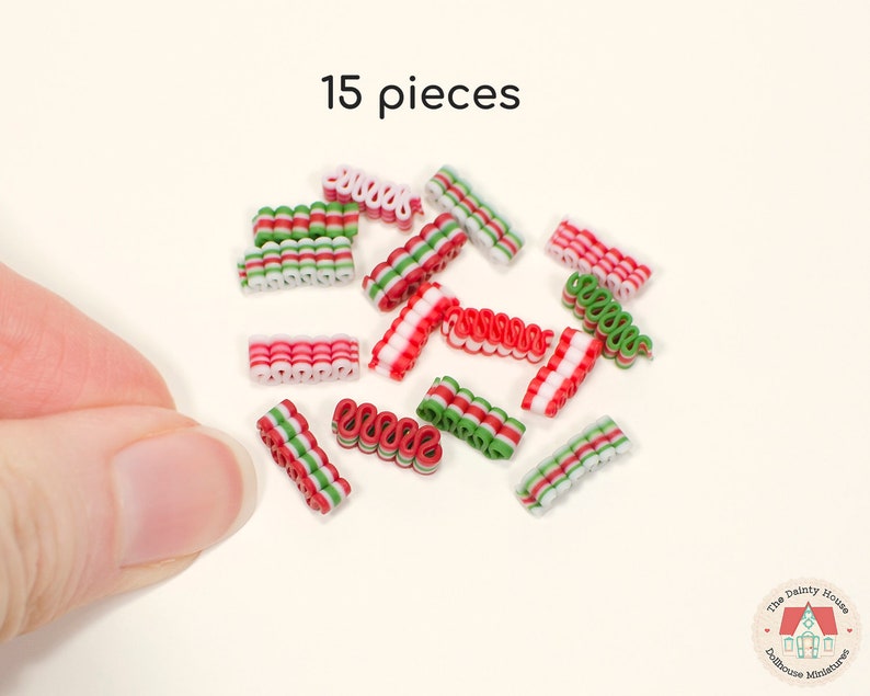 1:12 Miniature Ribbon Candy Red & Green Christmas Mix - Etsy