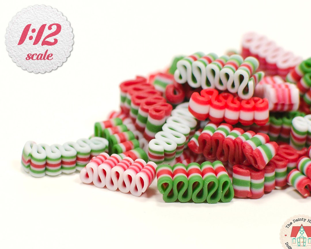 1:12 Miniature Ribbon Candy Red & Green Christmas Mix - Etsy