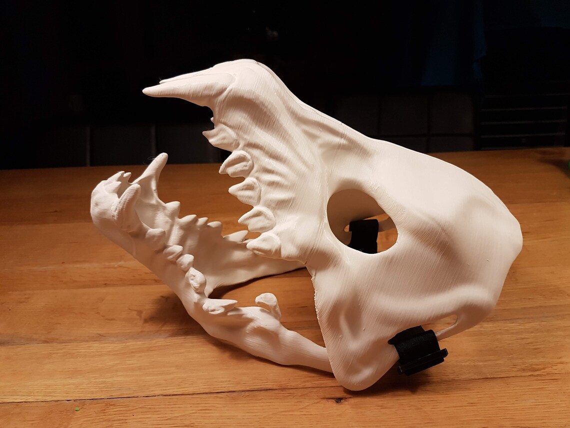 Cosplay Wolf Schedel Masker Skulldog Masker Fursuit Harige - Etsy