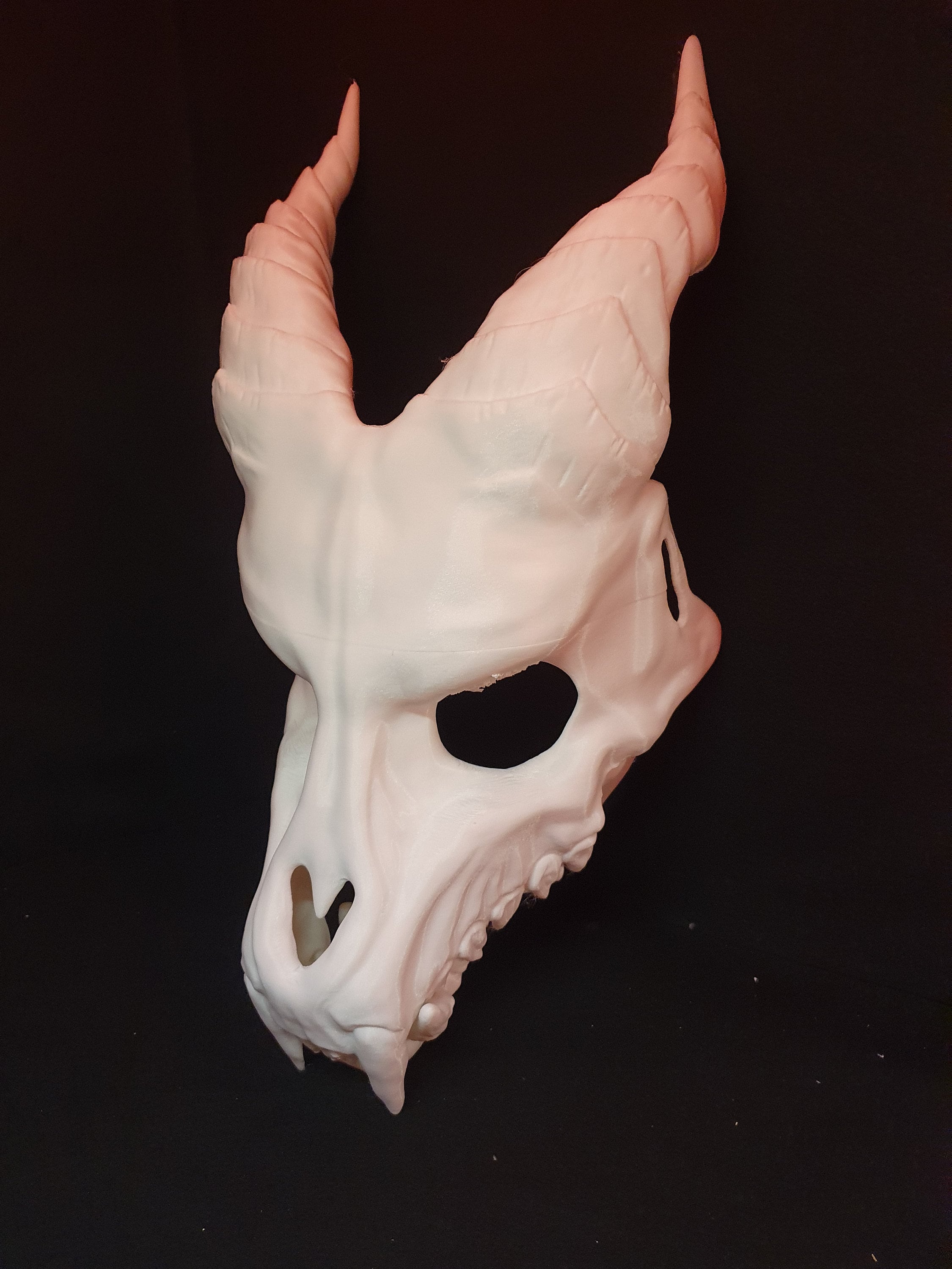 Cosplay Horned Skull Mask Skulldog Mask Fursuit Furry Canine Animal ...