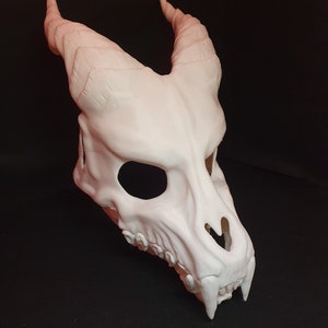 Cosplay Horned Skull Mask Skulldog Mask Fursuit Furry Canine Animal ...
