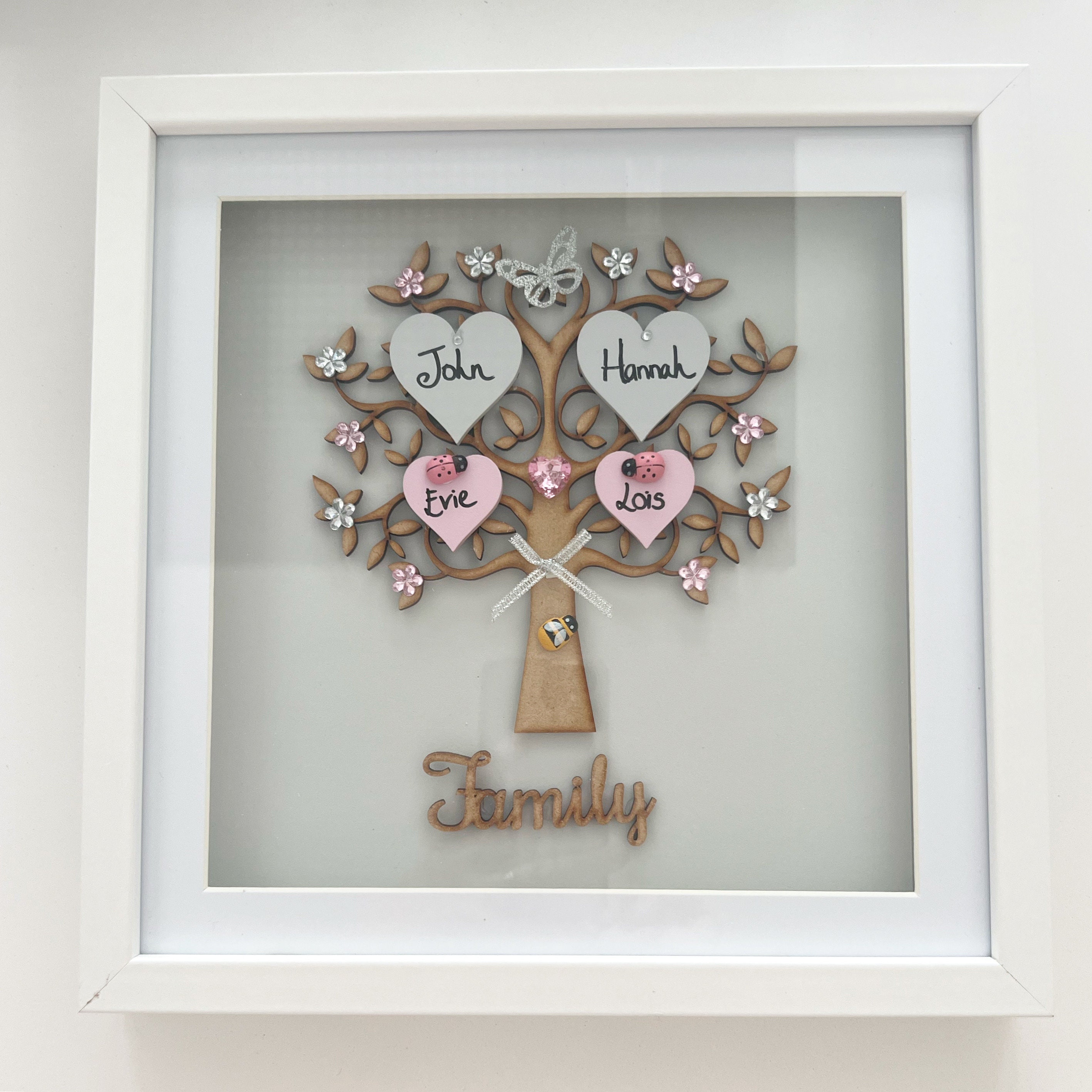Family Tree Frame Birthday Grandparents Nan Grandad Wedding - Etsy