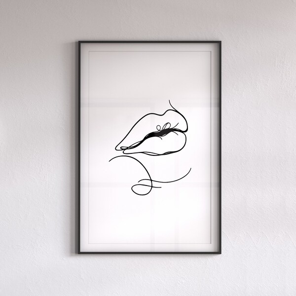 Lips Poster - Etsy