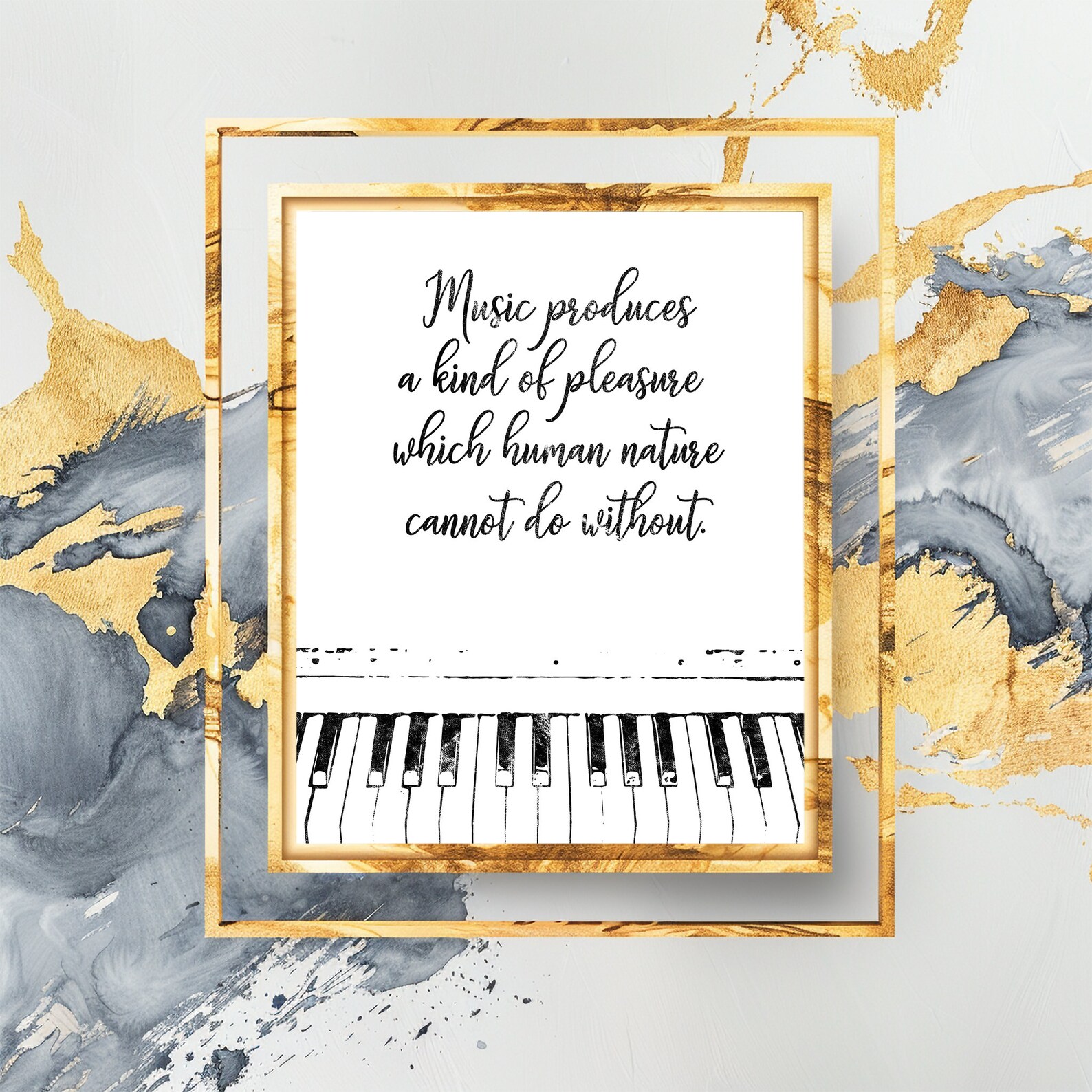 Quote About Music, Gift for Musician, Music Wall Art, Gift for Music ...