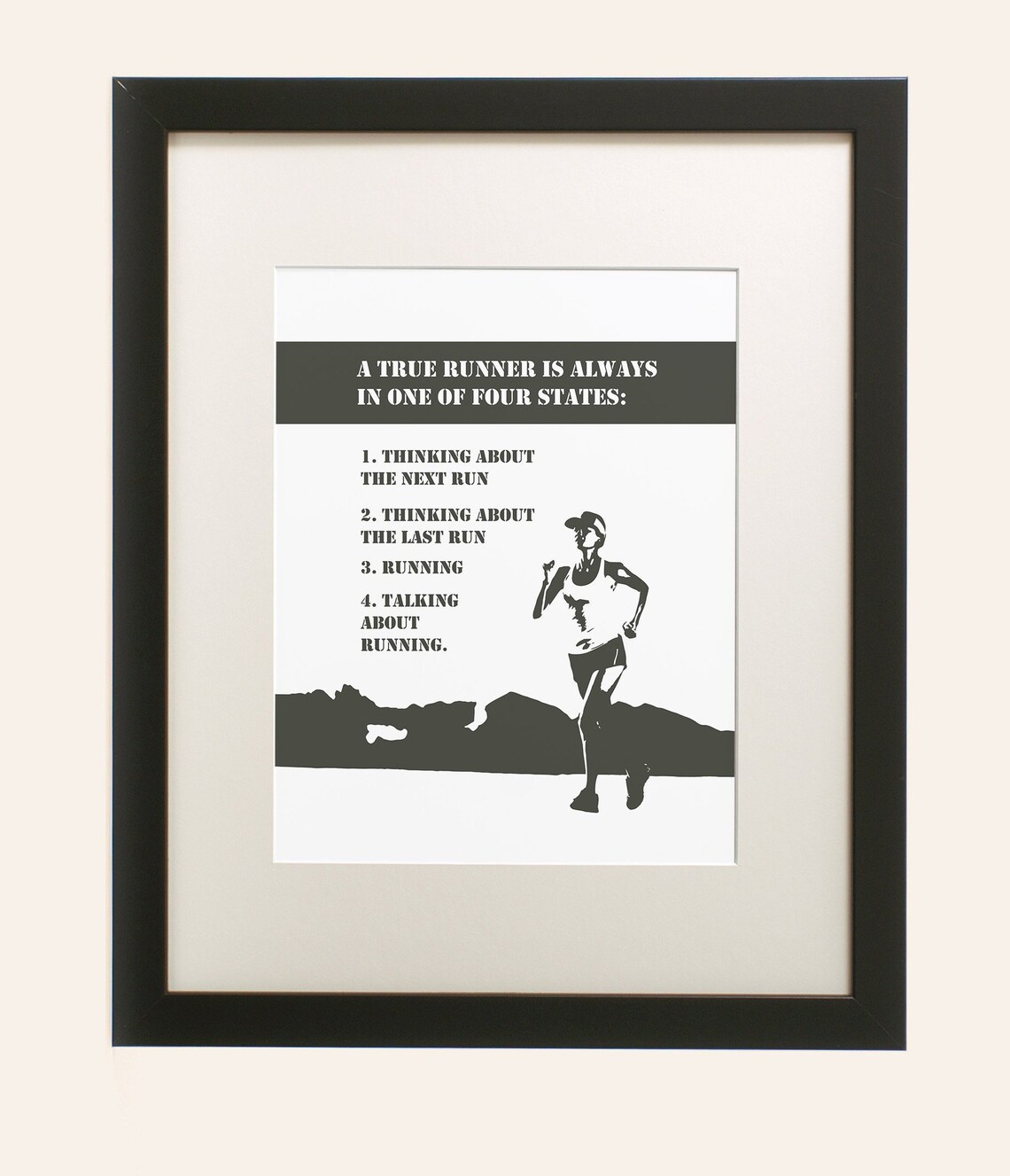 Runner Wall Art Gift Idea, Marathon Runner Printable Poster Artwork ...
