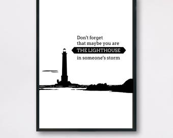Lighthouse quote | Etsy