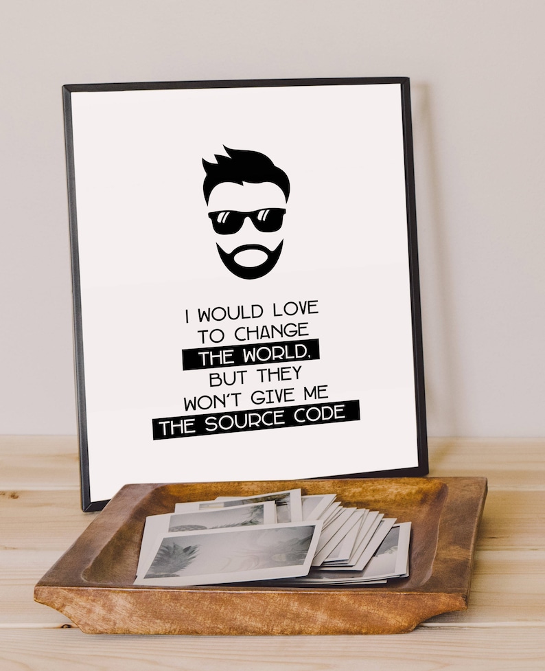 Computer Programmer, Programmer Gift, Funny Quote, Geek Quote ...
