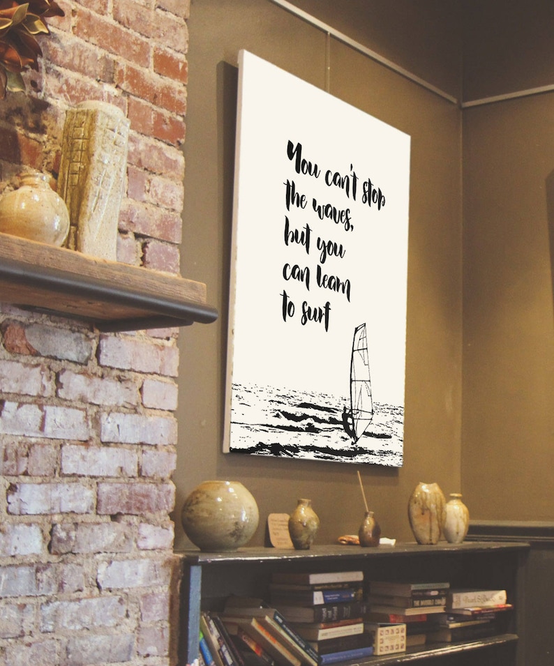 Windsurfing Quote, Sport Print, Windsurfer Lover Poster, Windsurfing ...