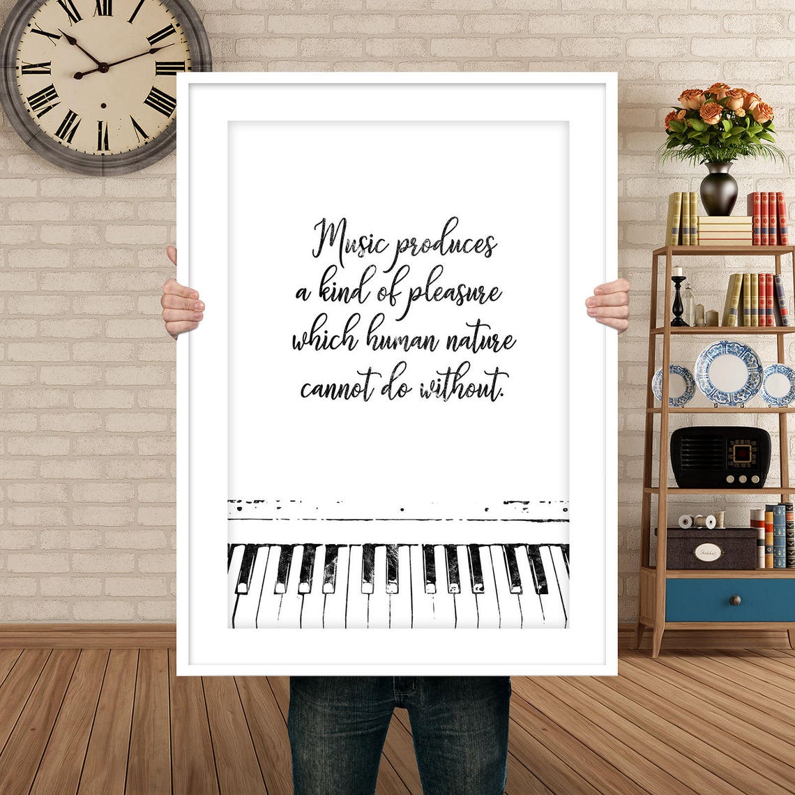 Quote About Music, Gift for Musician, Music Wall Art, Gift for Music ...