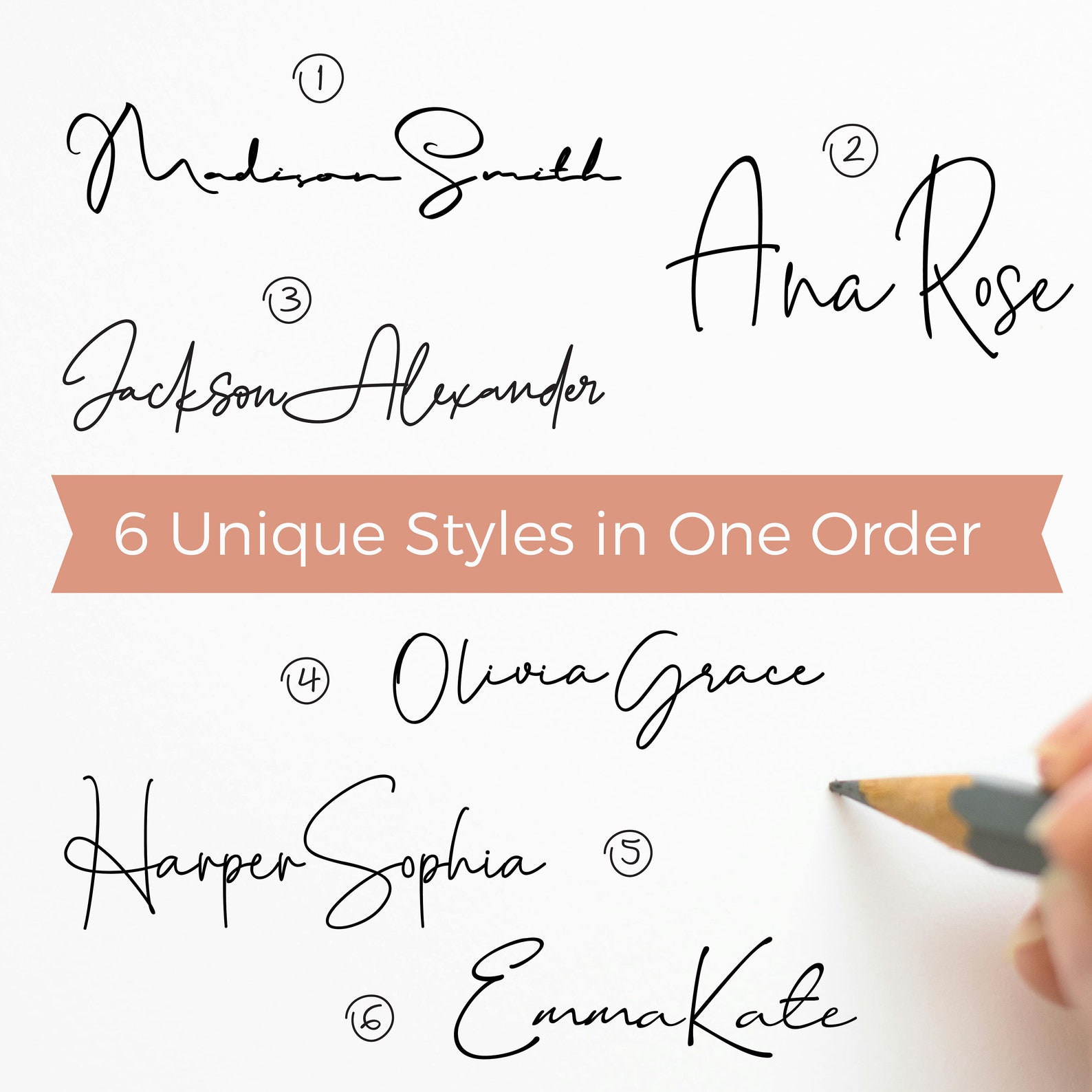 Custom Business Signature, Family Signature, Personalised Handwritten ...