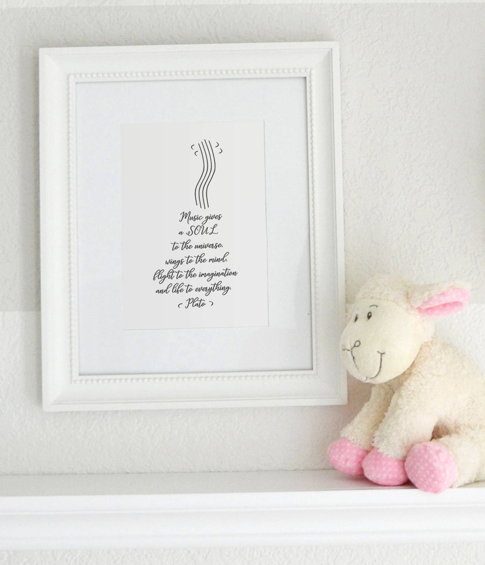 Quote About Music , Plato Quote Printable, Large Poster Music Quote ...