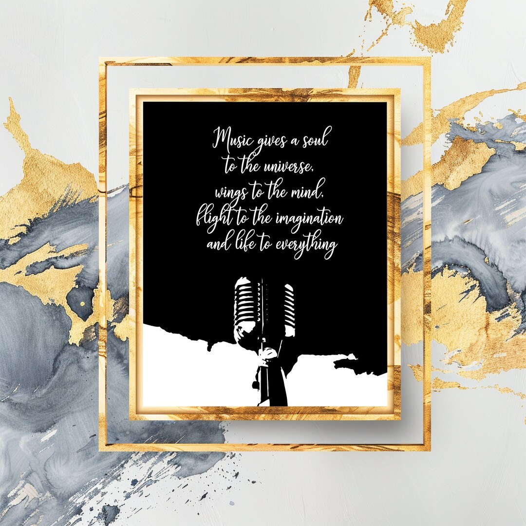 Quote About Music, Gift for Musician, Music Wall Art, Gift for Music ...